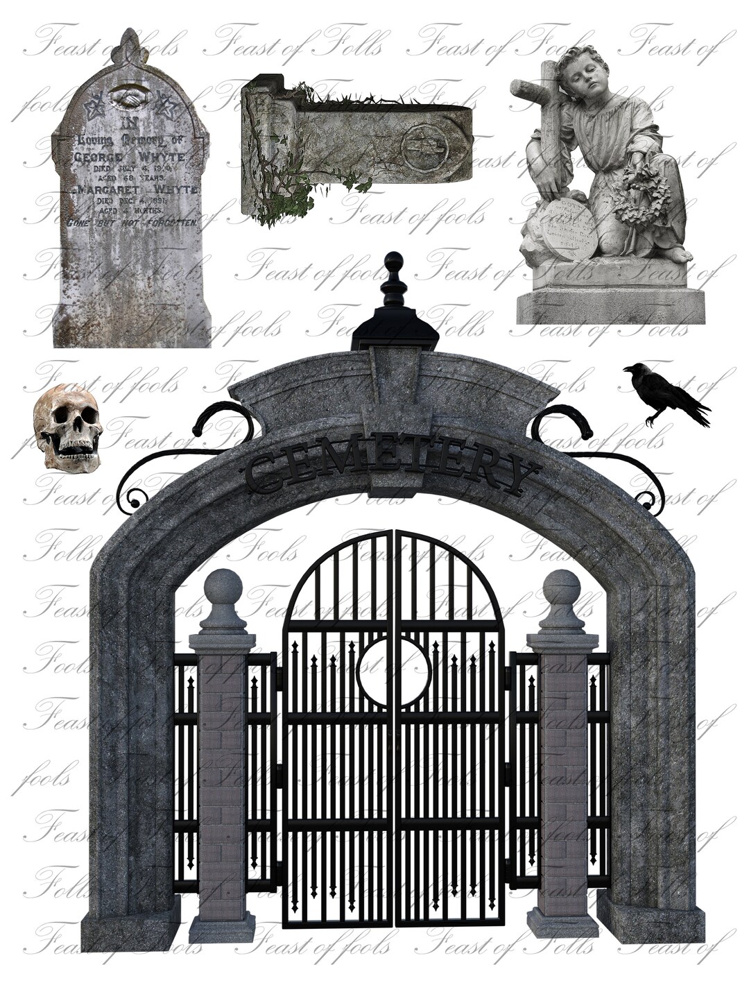 1:12th Scale Paper Cemetery - Etsy