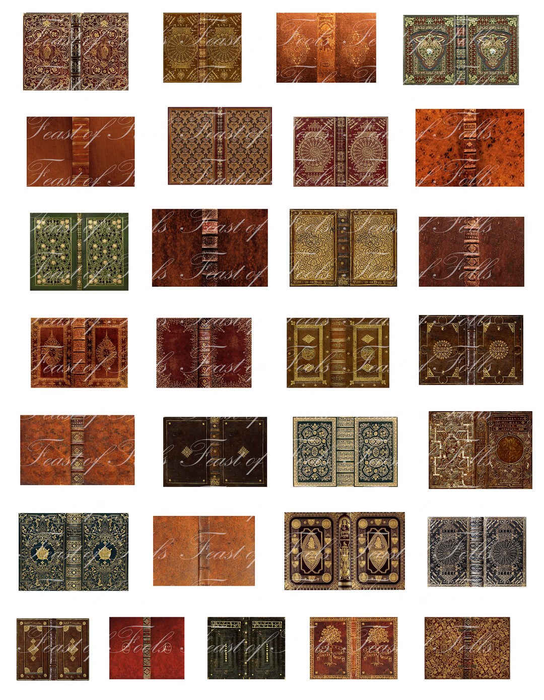1:12th Scale Antique Book Covers - Etsy