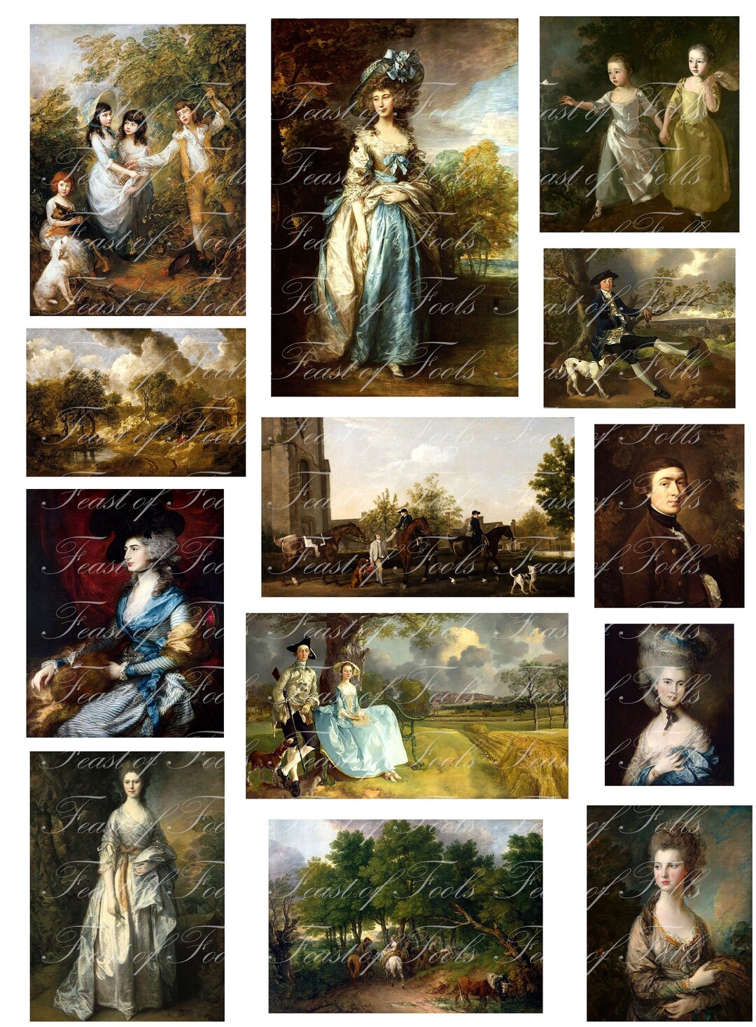 1:12th Scale Georgian Portraits - Etsy
