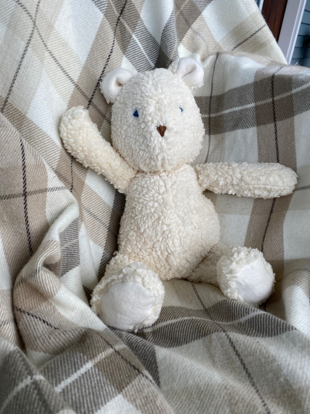 Organic Cotton Sherpa Teddy Bear – Handmade Baby Gift - Etsy