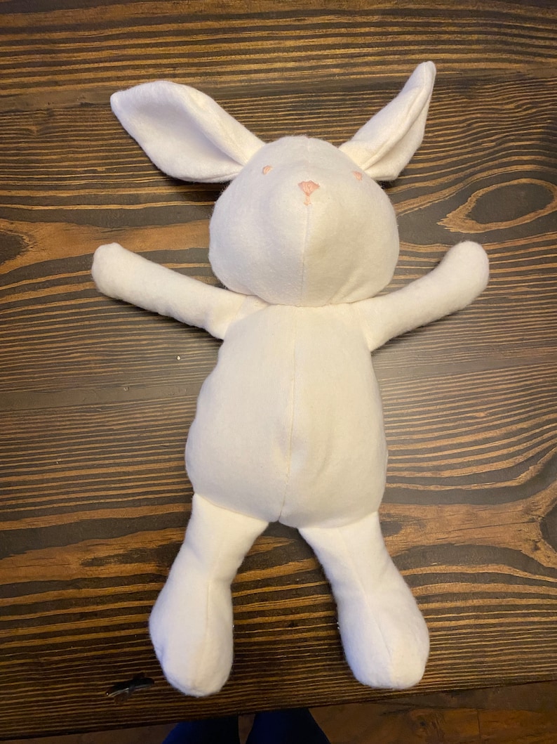 Handmade Organic Cotton Flannel Bunny Doll: Soft Stuffed Animal - Etsy