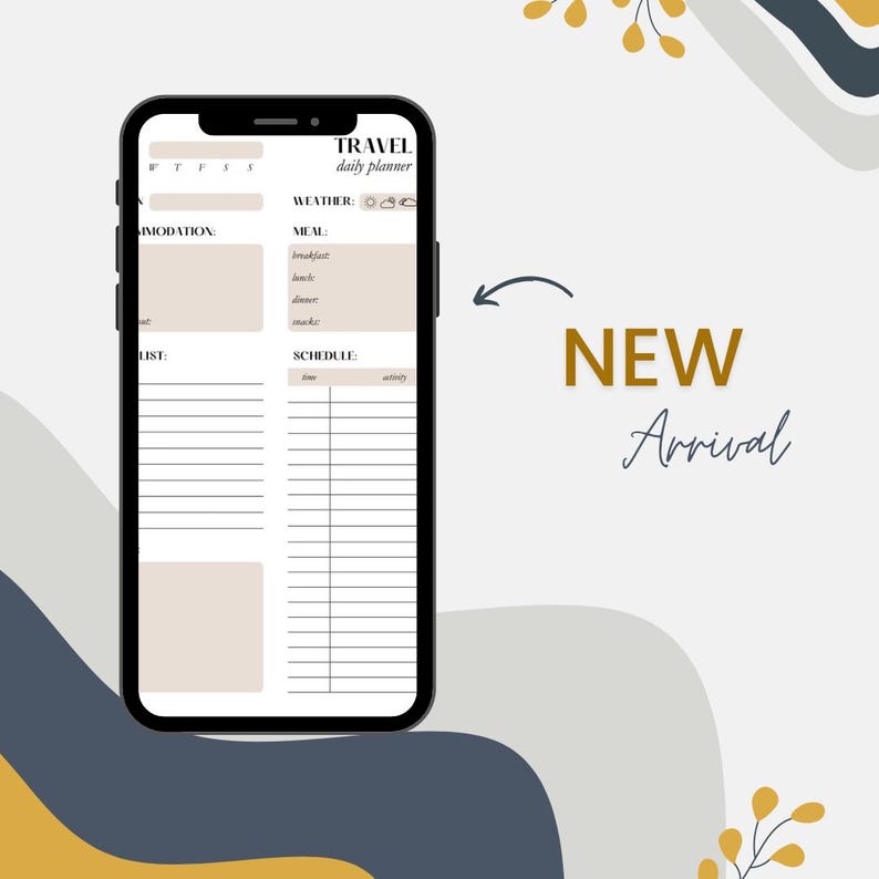 Travel Daily Planner - Etsy