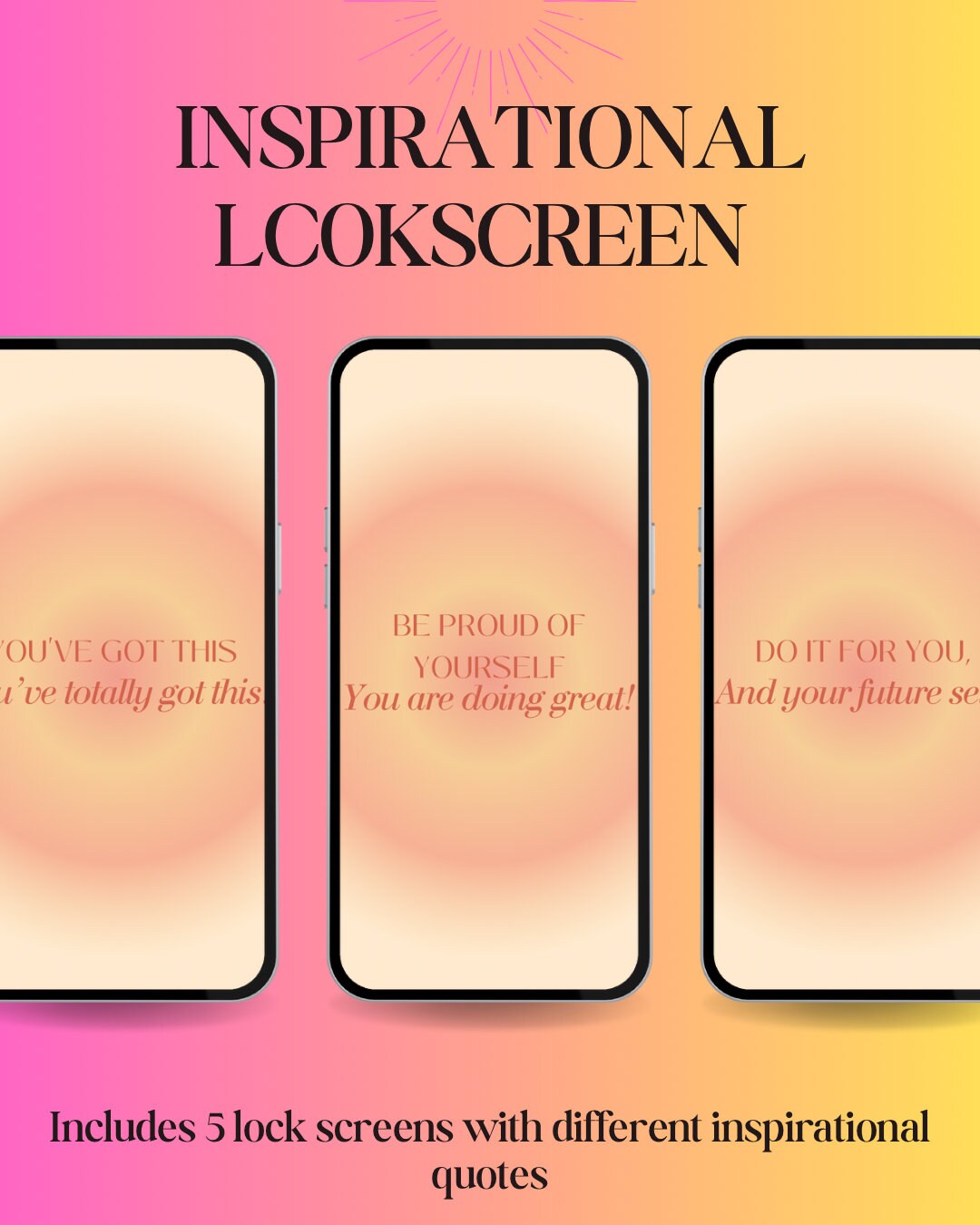 Positive Affirmation Wallpaper. Positive Quotes Lockscreen - Etsy