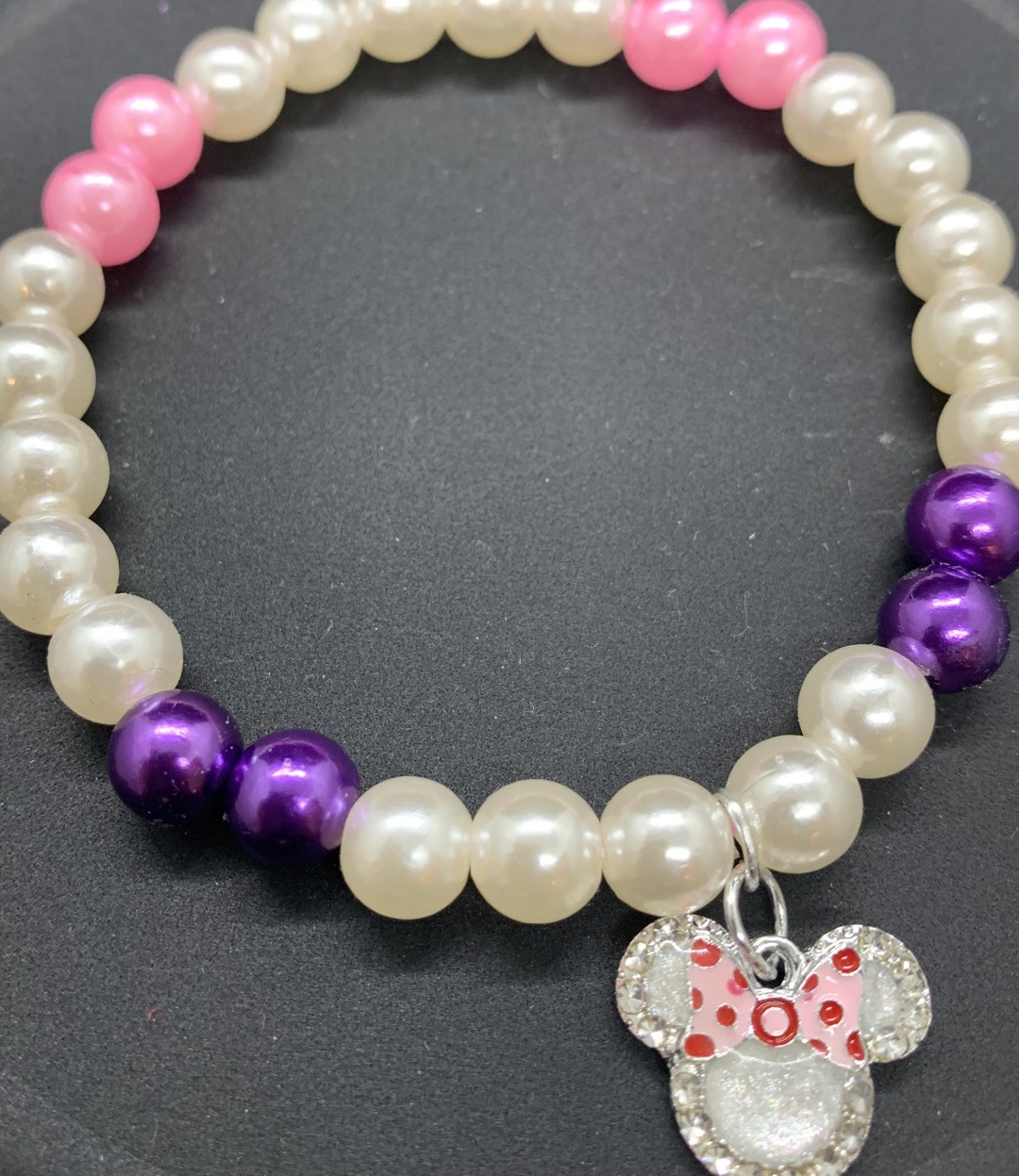 Mini Mouse Charm Bracelet - 3pc Set - Etsy