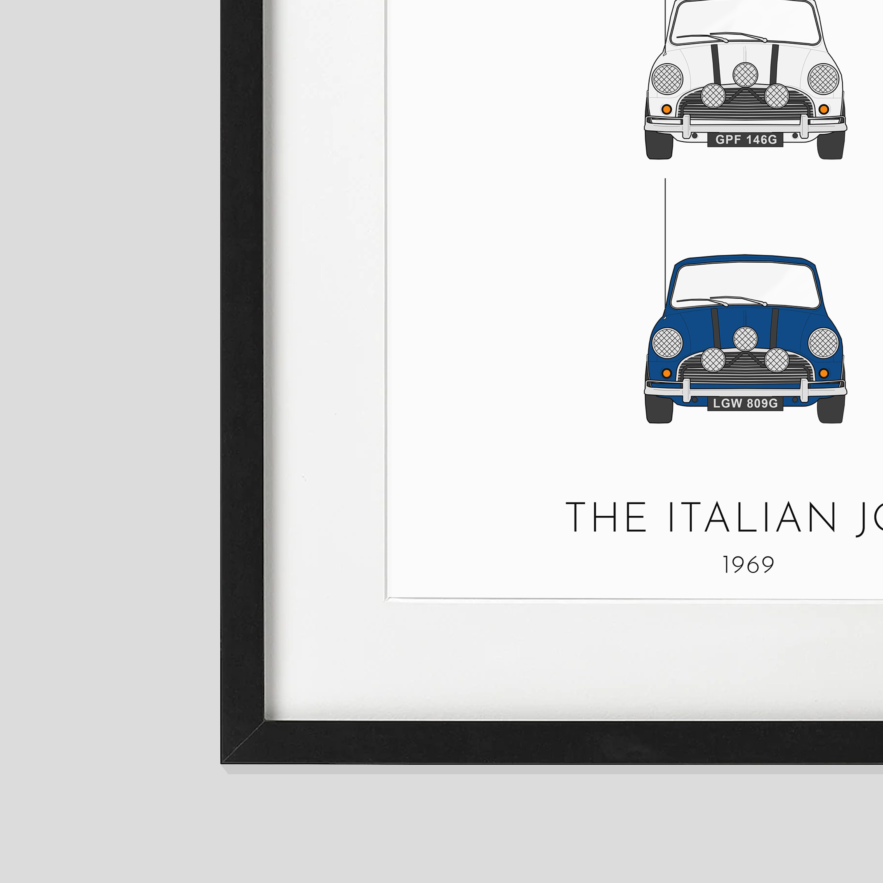 Italian Job 1969 Austin Mini Cooper S Minimalist Print - Etsy UK