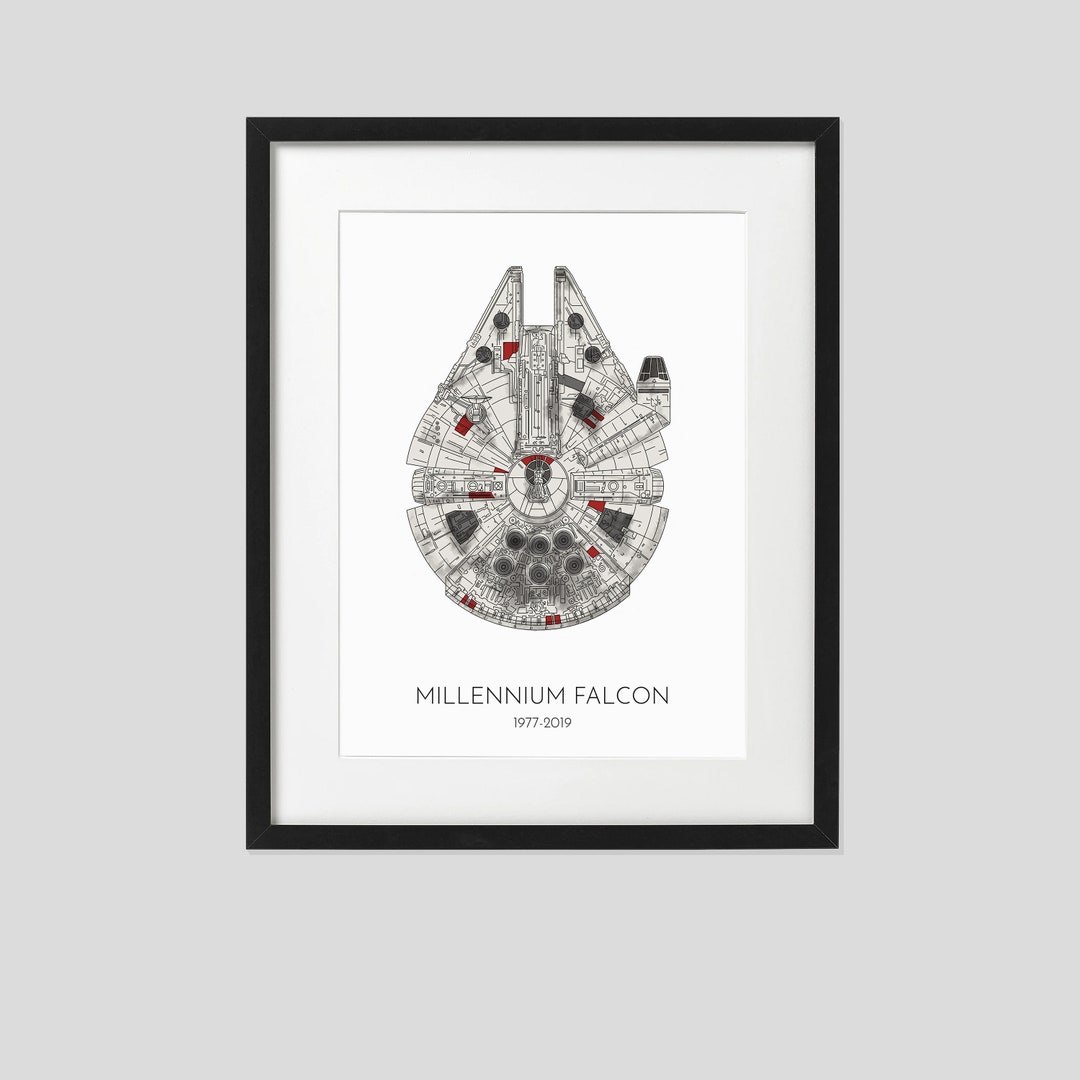 Millennium Falcon Minimalist Print - Etsy
