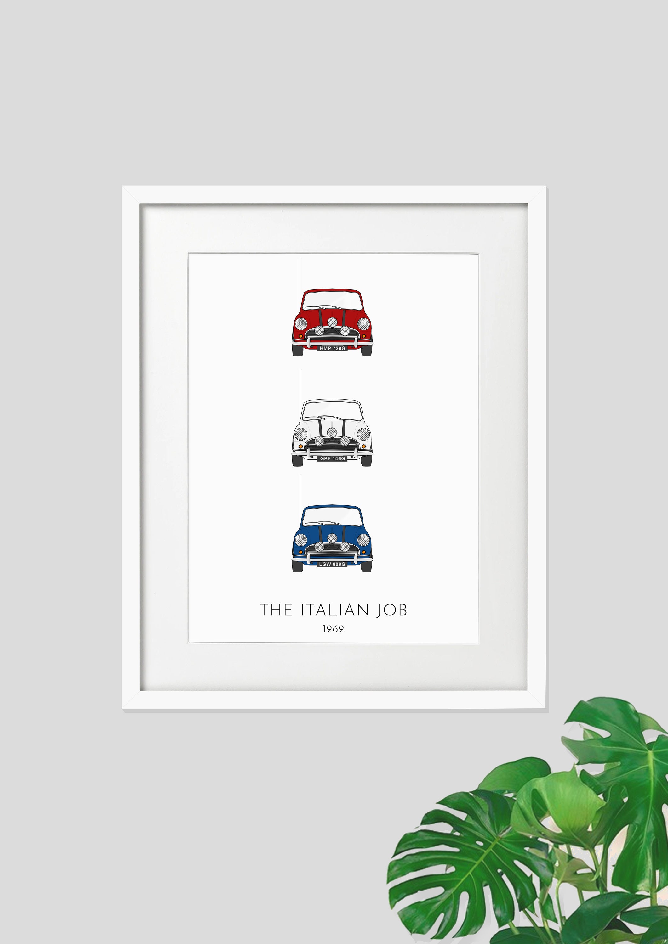 Italian Job 1969 Austin Mini Cooper S Minimalist Print - Etsy UK