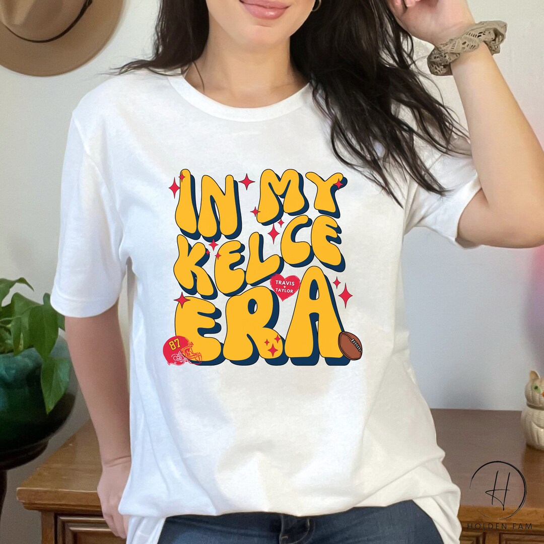 Taylor Swift Travis Kelce Jersey Short Sleeve Tee, in My Kelce Era Tee ...