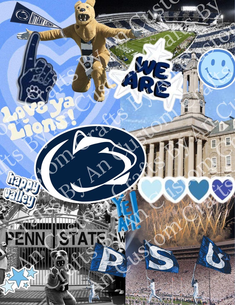 Penn State Poster, PSU Collage, Penn State Print, College Christmas ...