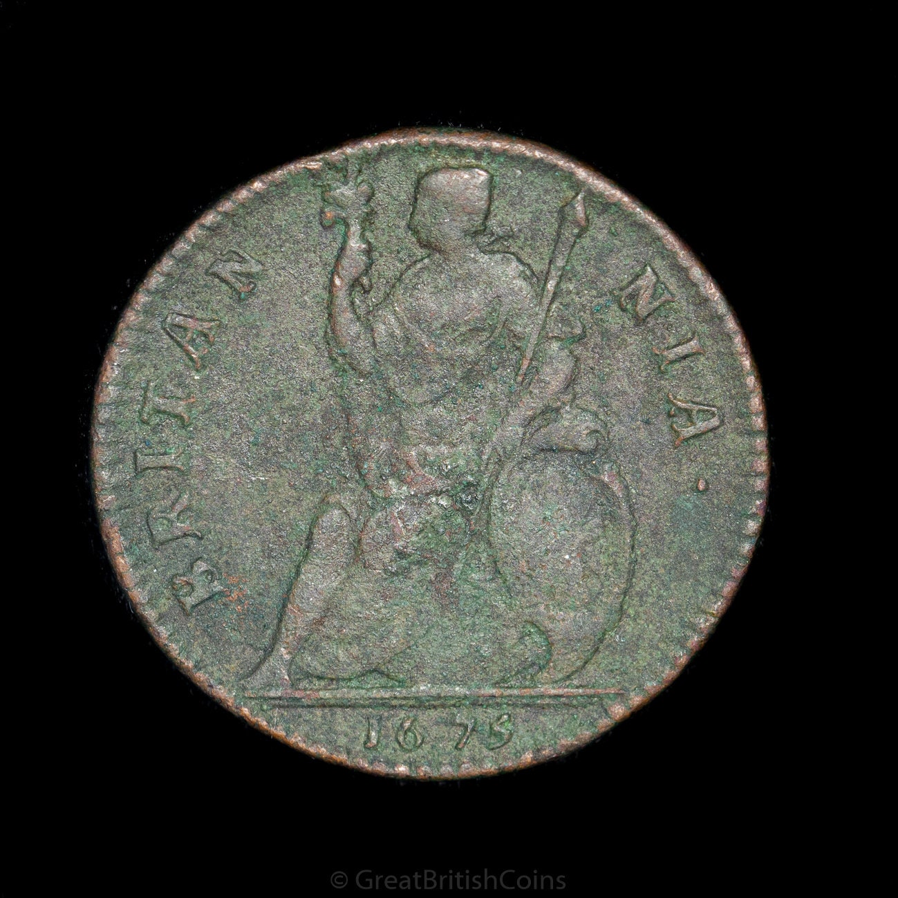 1675 Charles II Copper Farthing Coin - Etsy