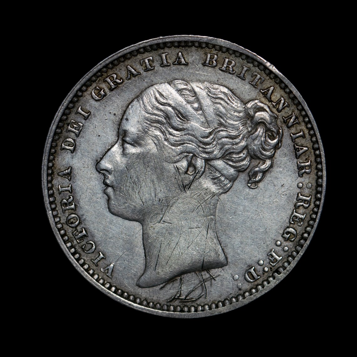 Queen Victoria Silver Shilling Coin 1881, Victorian, Antique British ...