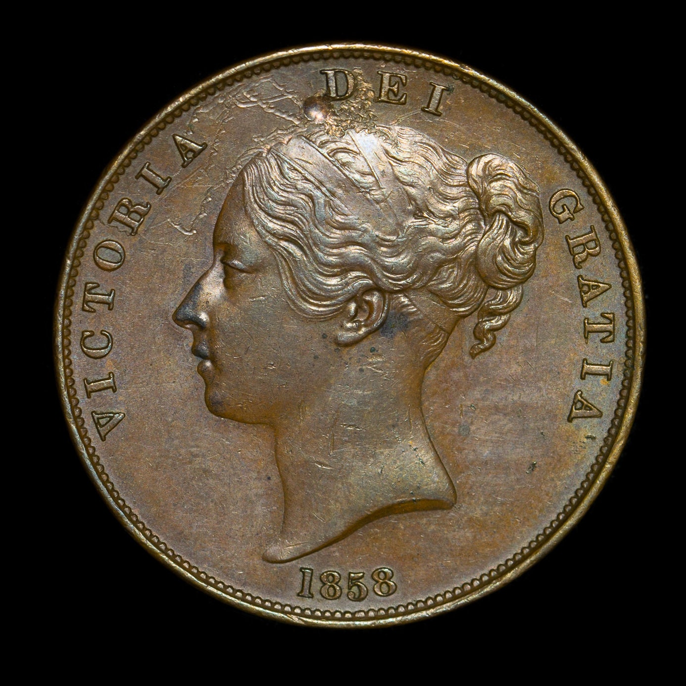 Old Victorian Coin Made in 1858 Queen Victoria Large Copper Penny - Etsy