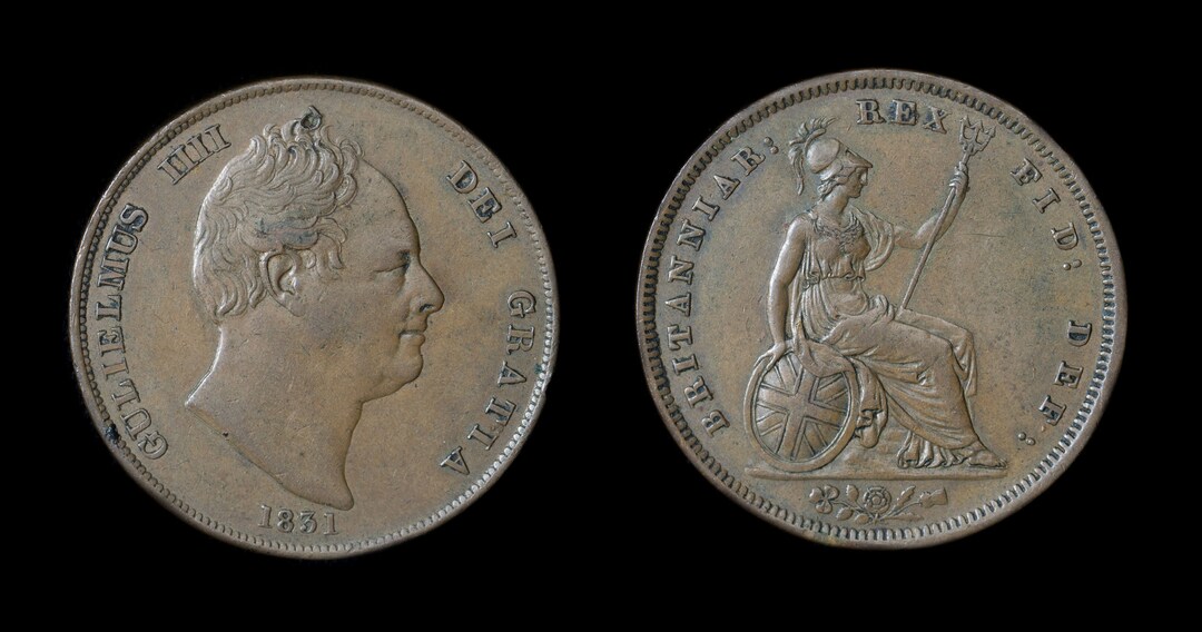 King William IV Copper Penny Coin 1831 - Etsy