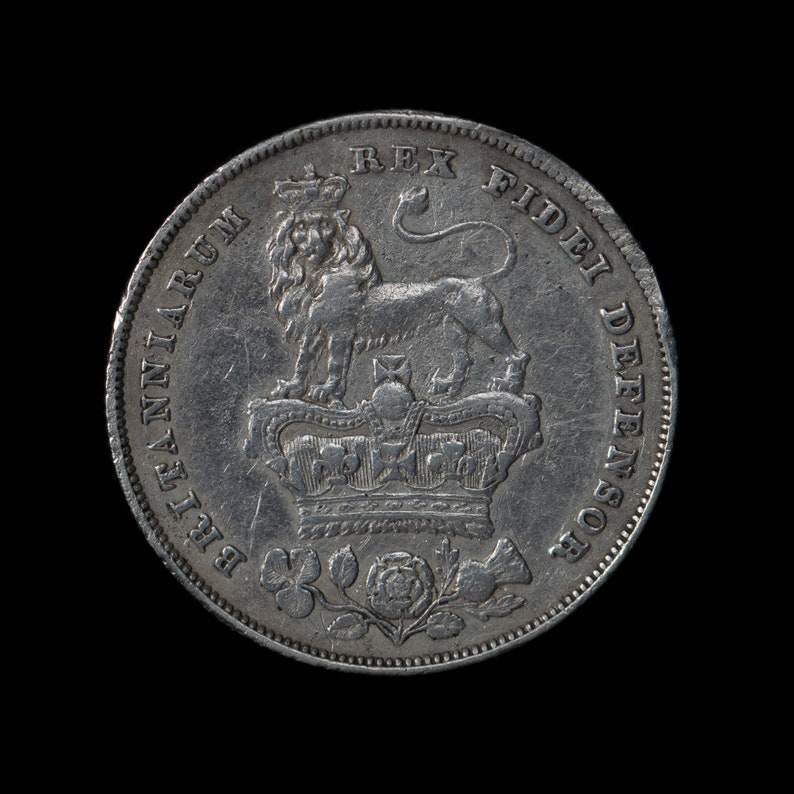 King George IV Silver Shilling Coin 1826 - Etsy