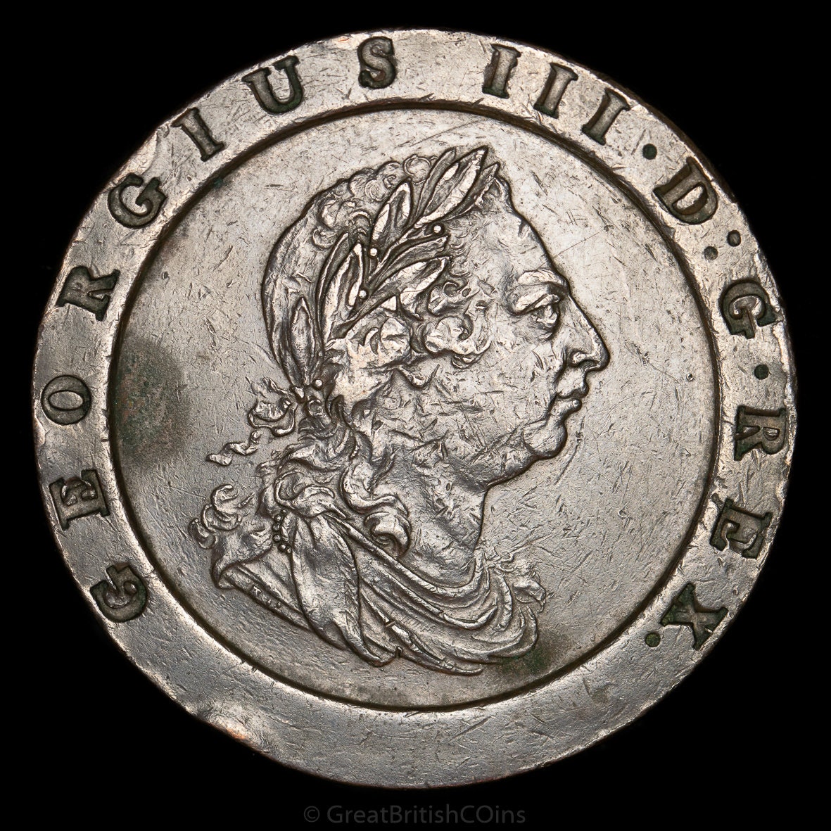 Old English Two Penny Coin 1797 King George III Copper Cartwheel ...