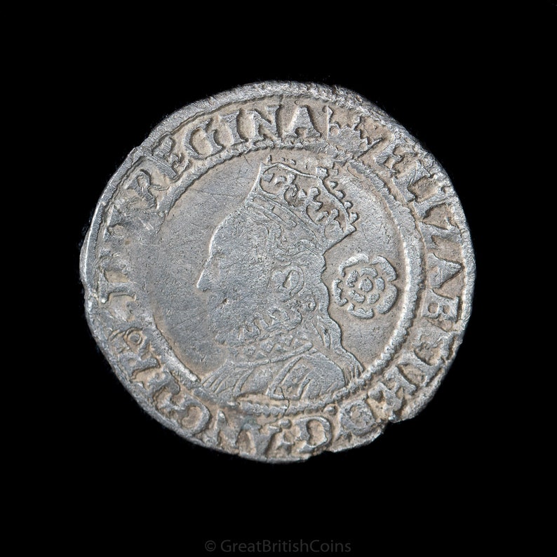 1567 Elizabeth I Silver Threepence Tudor Hammered Coin - Etsy