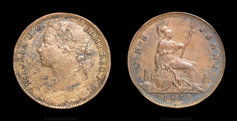 Queen Victoria Penny Coin 1879, Old British Coins, Victorian - Etsy UK