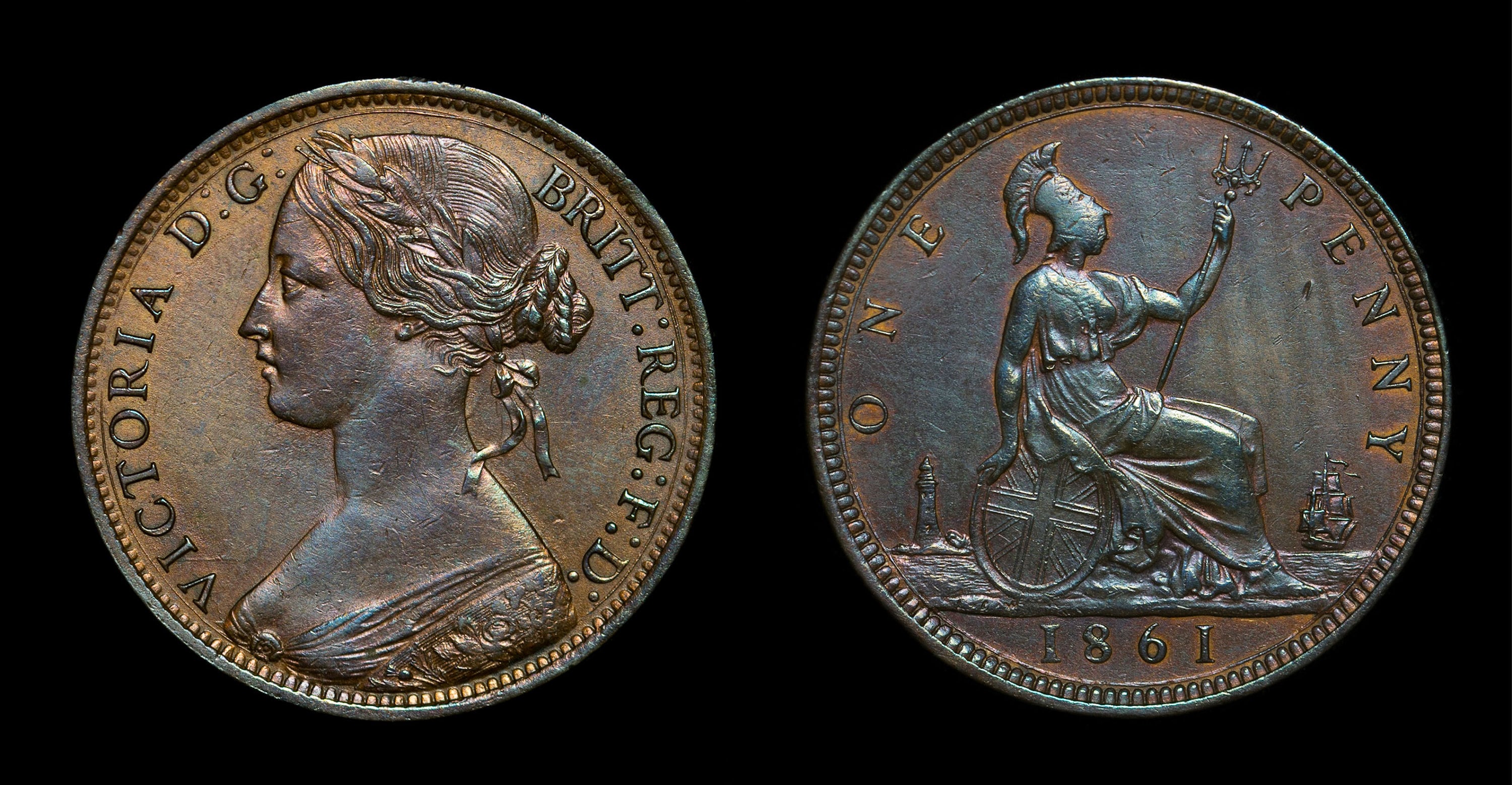 Queen Victoria Penny Coin 1861 Old British Coins Victorian - Etsy UK