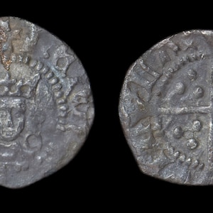 Medieval Antique Silver Coin. 1422 - 1430 King Henry VI Half Penny, War ...