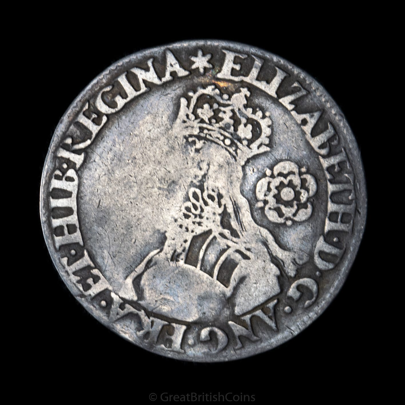 Tudor Coin Elizabeth I 1562 Milled Sixpence Silver Coin, Plain Dress ...