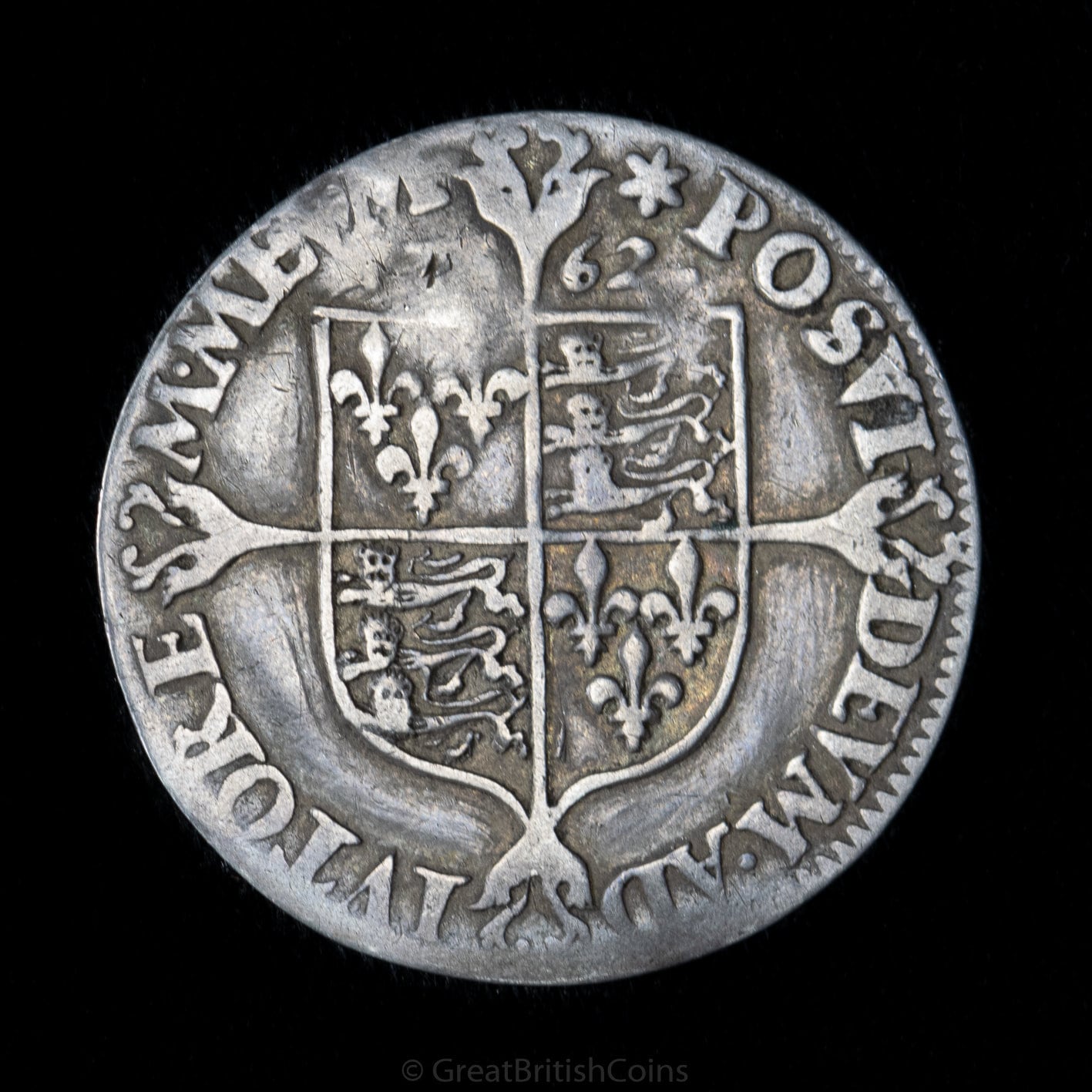 Tudor Coin Elizabeth I 1562 Milled Sixpence Silver Coin, Plain Dress ...