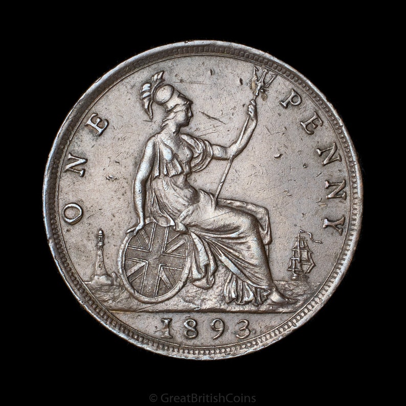 1893 Queen Victoria Penny Coin Old British Coins Victorian - Etsy UK