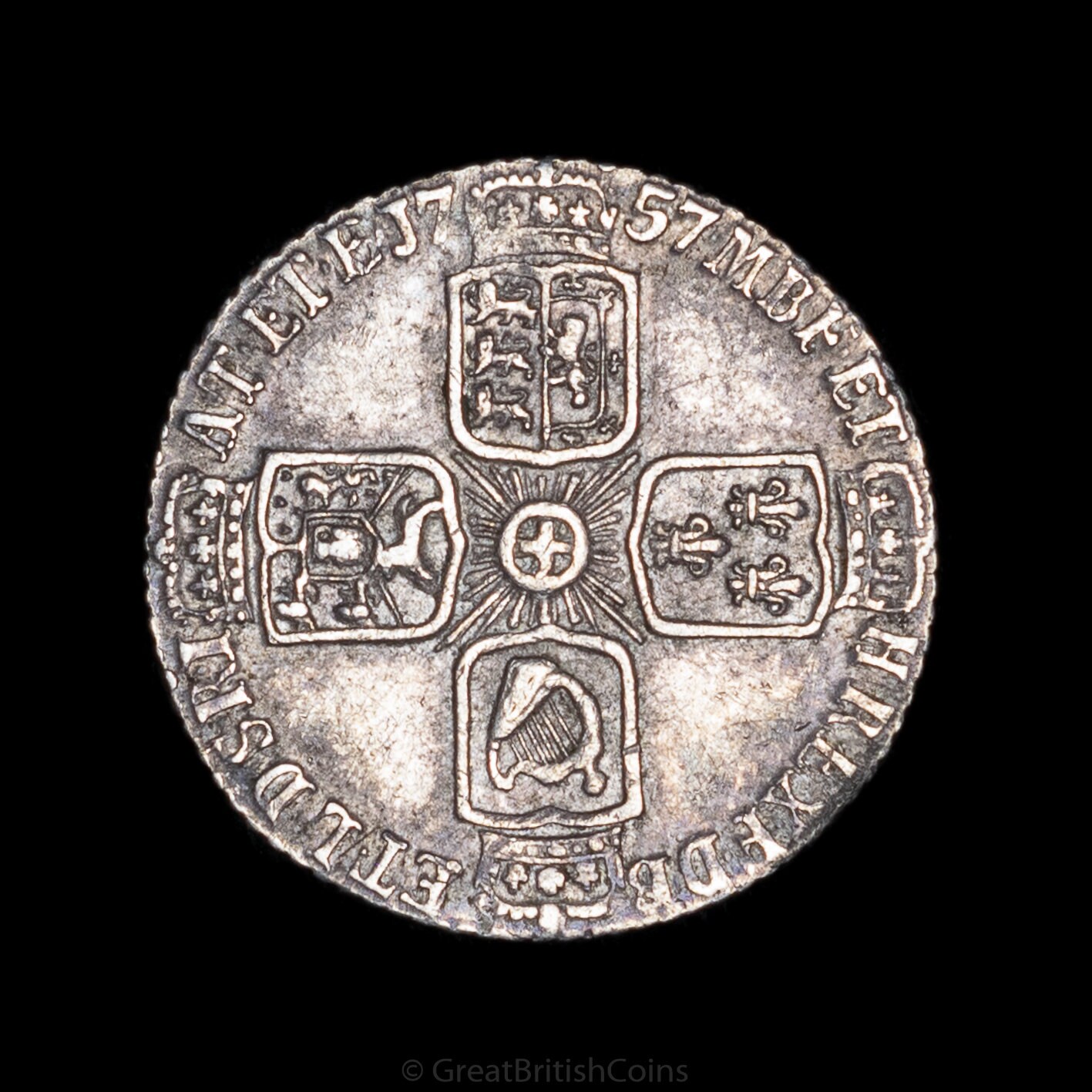 1757 King George II Silver Sixpence Coin - Etsy