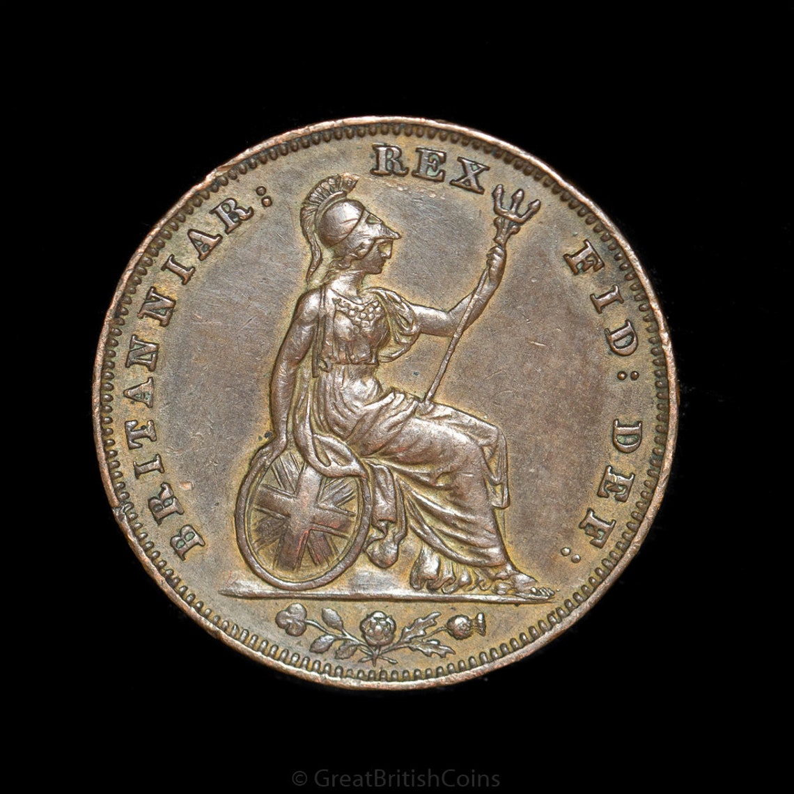 1835 King William IV Copper Farthing Coin, British Coins, History Gifts ...