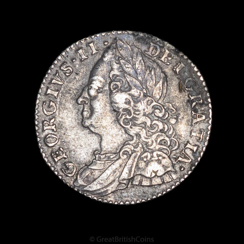 1757 King George II Silver Sixpence Coin - Etsy