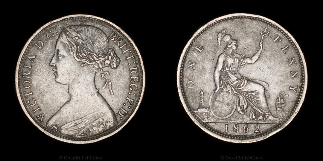 Queen Victoria Penny Coin 1862, Old British Coins, Victorian - Etsy UK