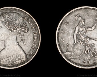 1866 Queen Victoria One Penny Coin Old British Coins - Etsy UK