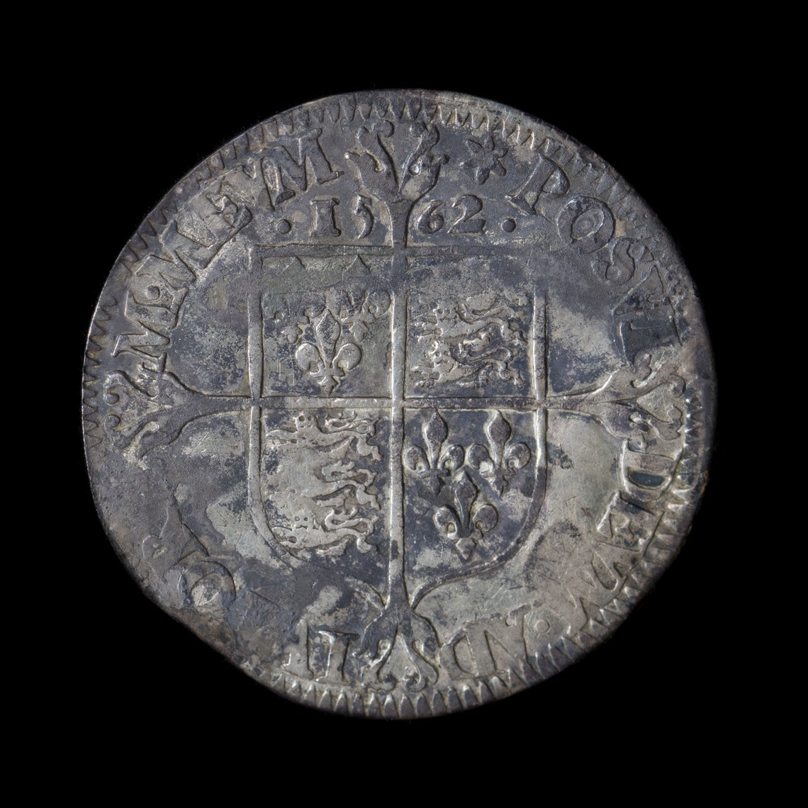 Tudor Coin Elizabeth I 1562 Milled Sixpence Silver Coin, Plain Dress ...