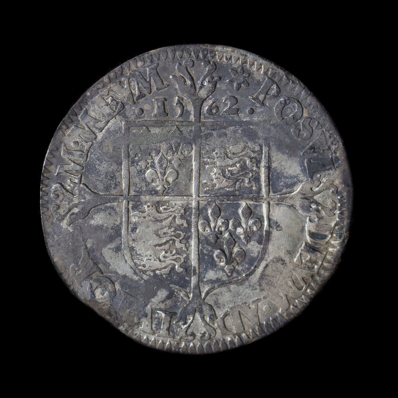 Tudor Coin Elizabeth I 1562 Milled Sixpence Silver Coin, Plain Dress ...