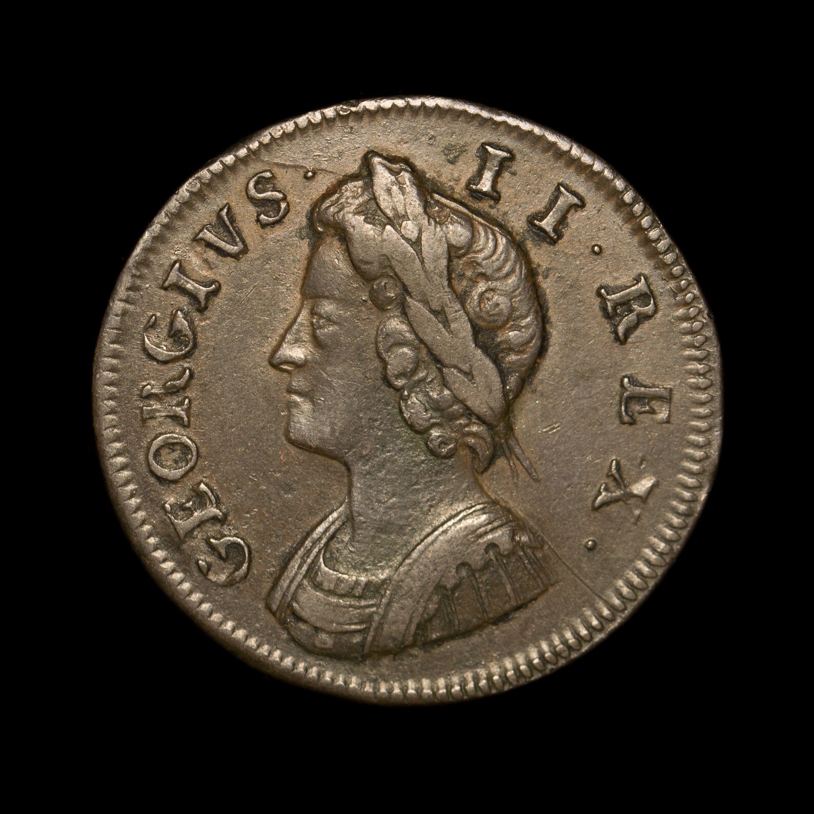 King George II Copper Farthing Coin 1733, British Coins - Etsy