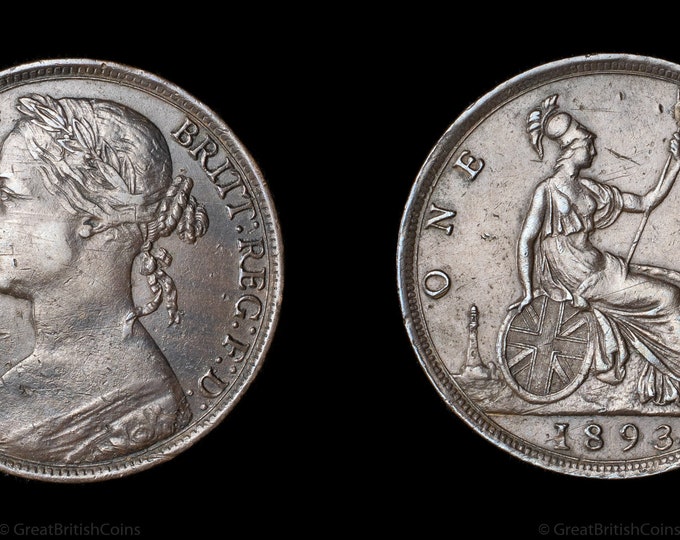 1893 Queen Victoria Penny Coin, Old British Coins, Victorian - Etsy UK