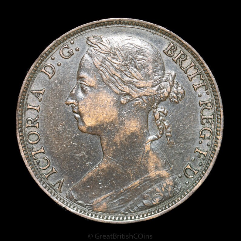 Queen Victoria 1882H Penny Coin, Old British Coins, Victorian - Etsy UK