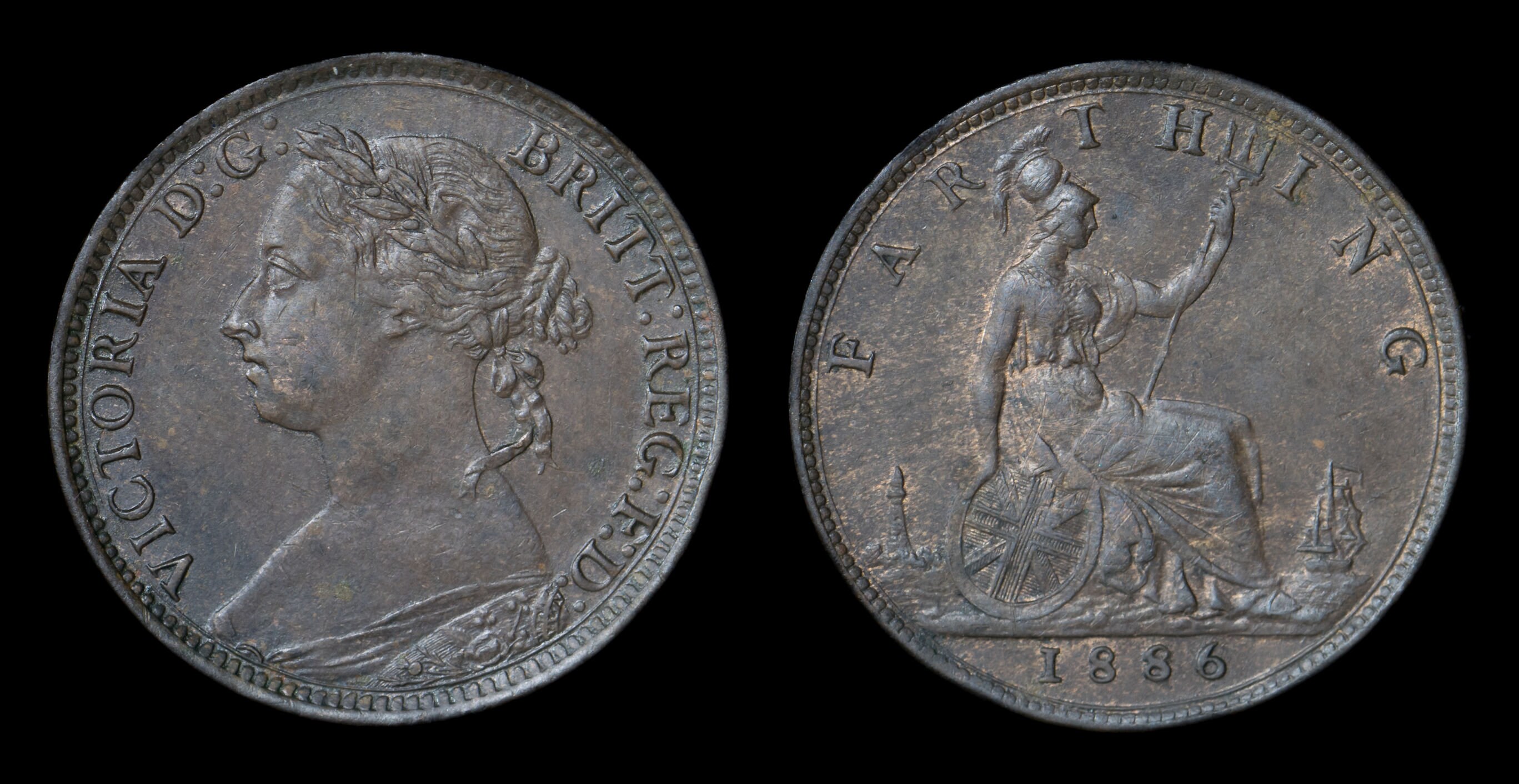 Old Victorian Coin 1886 Queen Victoria Bronze Farthing - Etsy Canada