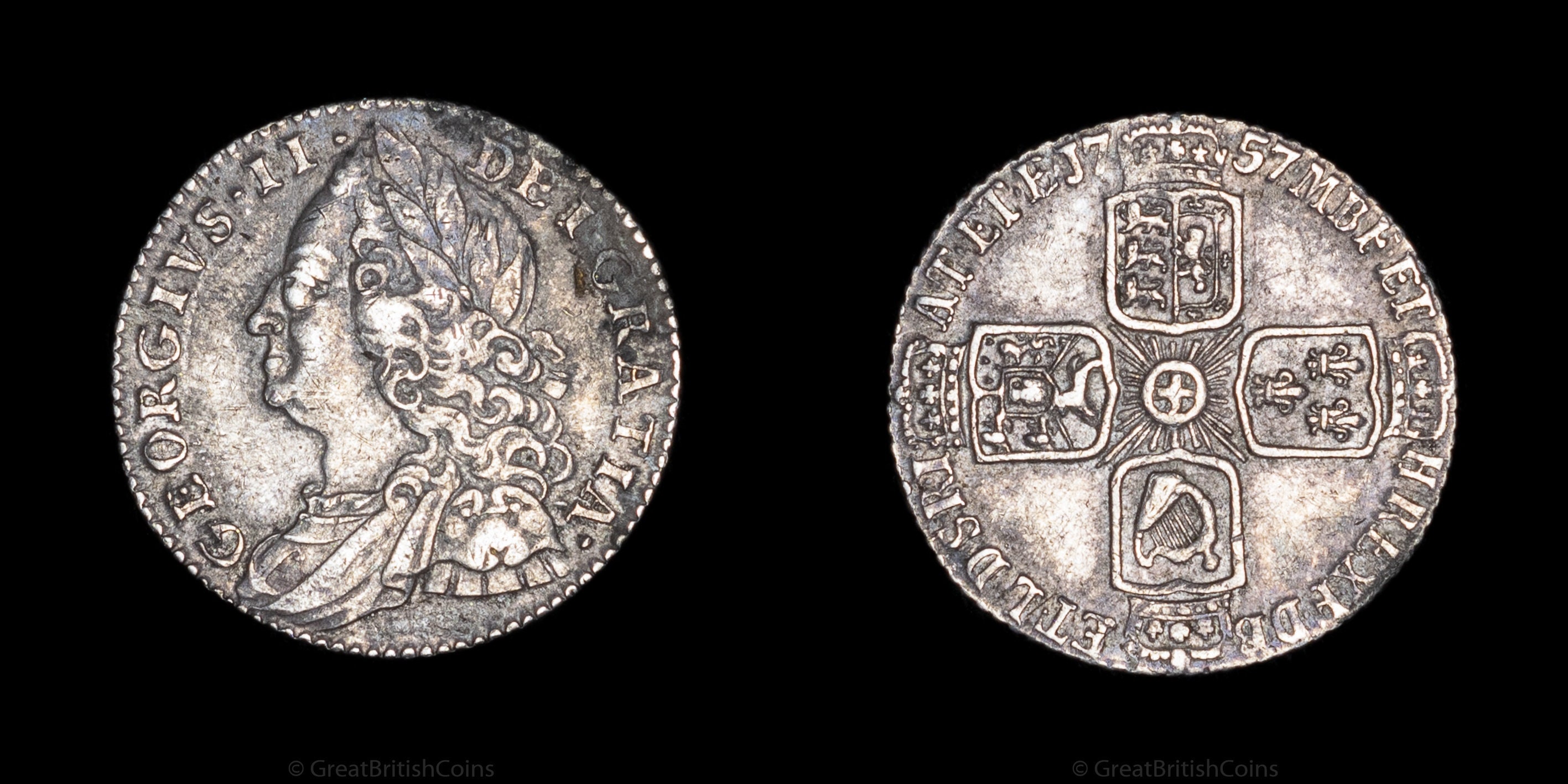 1757 King George II Silver Sixpence Coin - Etsy