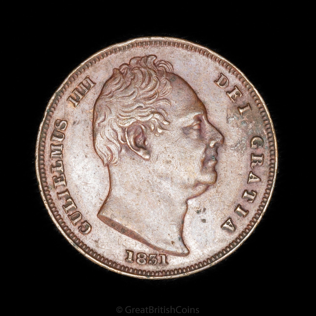 1831 King William IV Copper Farthing Coin - Etsy