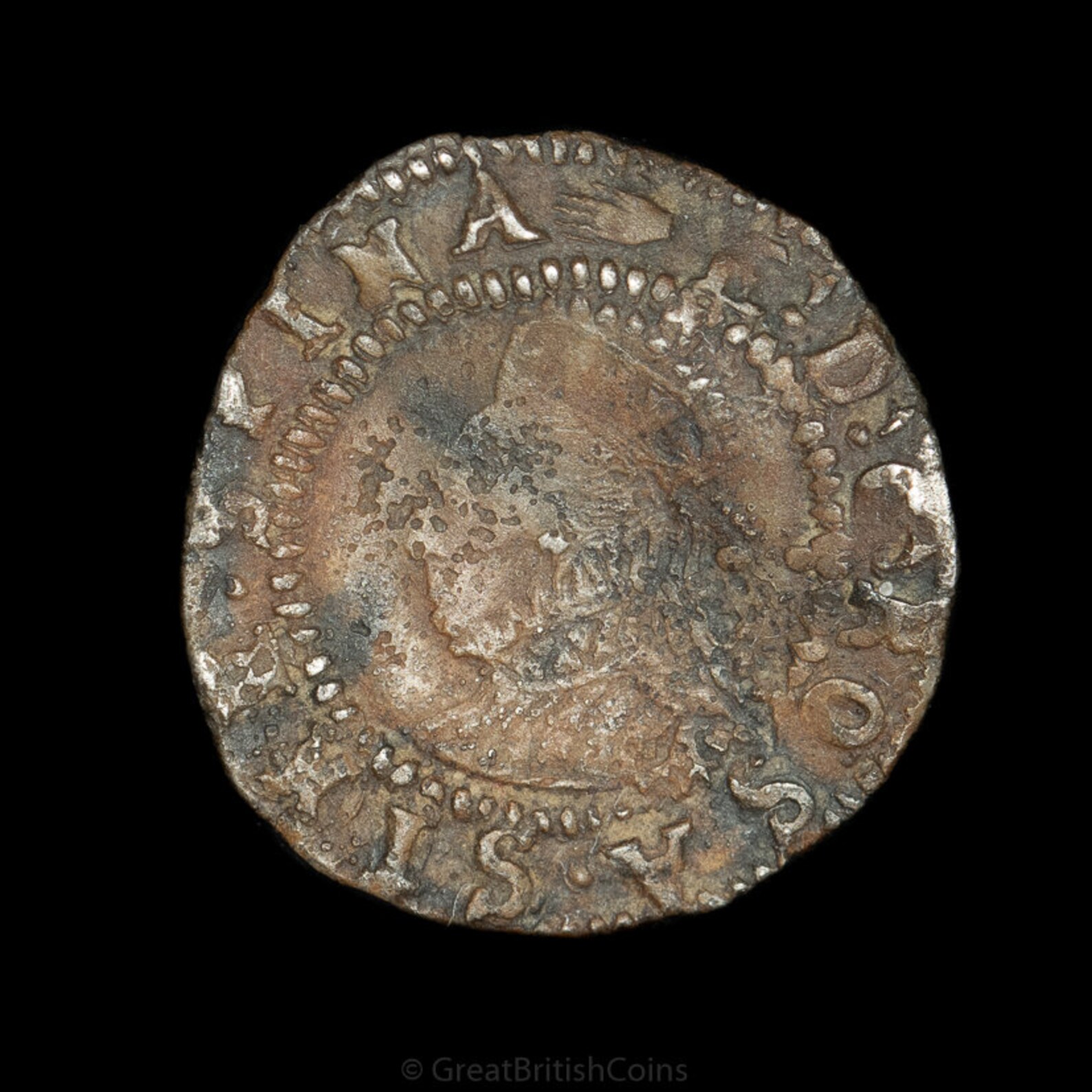 Tudor Hammered Coin, Elizabeth I Half Groat 1590 - 1592, Old British ...