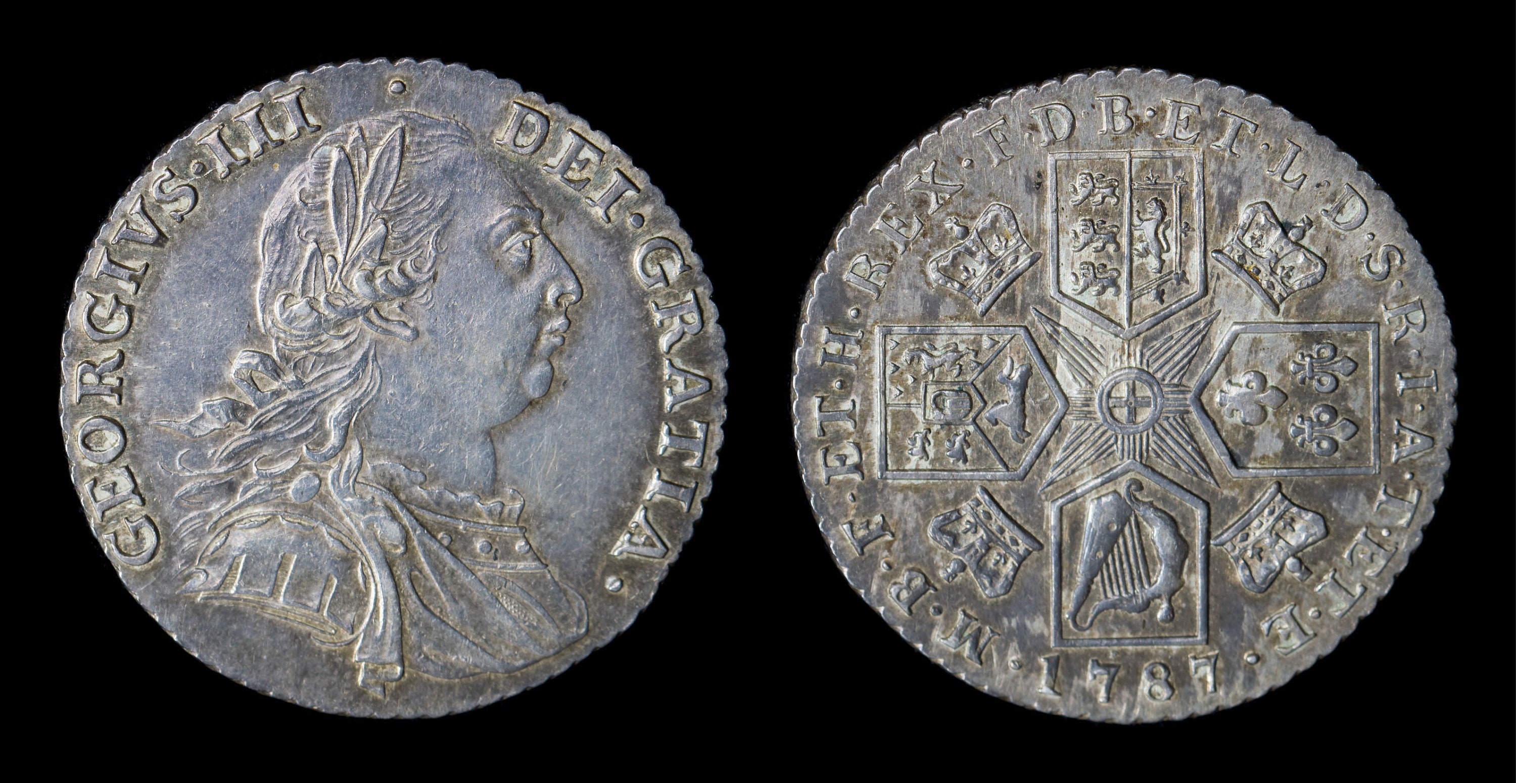 King George III Silver Shilling Coin 1787 British Coins | Etsy