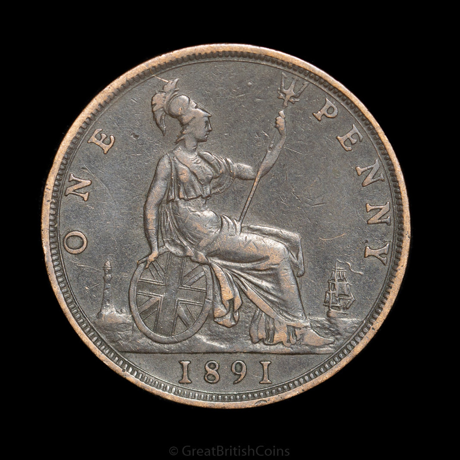 1891 Queen Victoria Penny Coin, Old British Coins, Victorian - Etsy