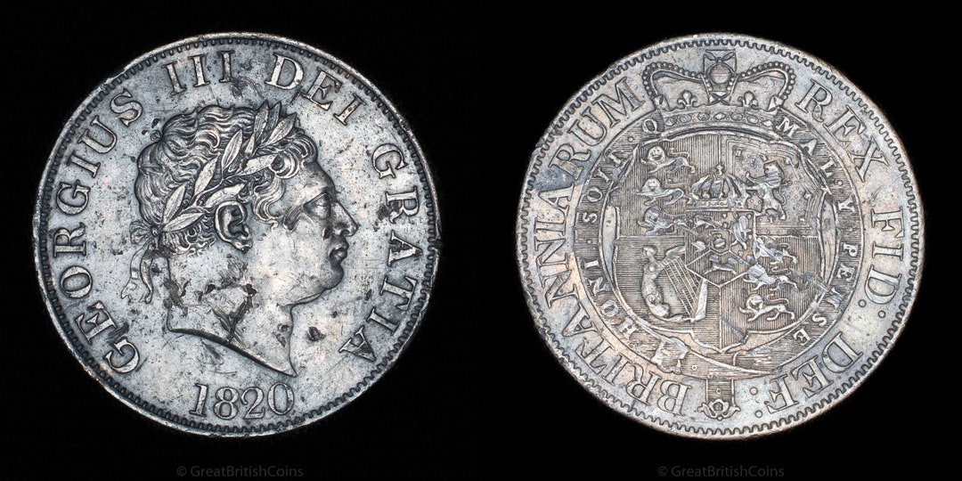 George III Silver Half-crown Coin 1820 - Etsy