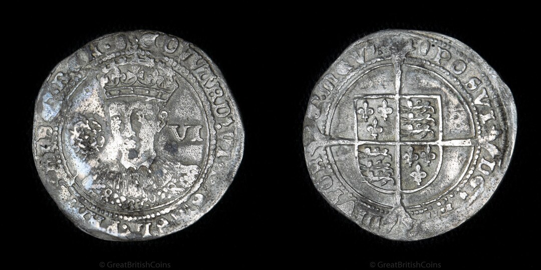 English Hammered Tudor Silver Coin 1551 - 1553 Edward VI Sixpence - Etsy
