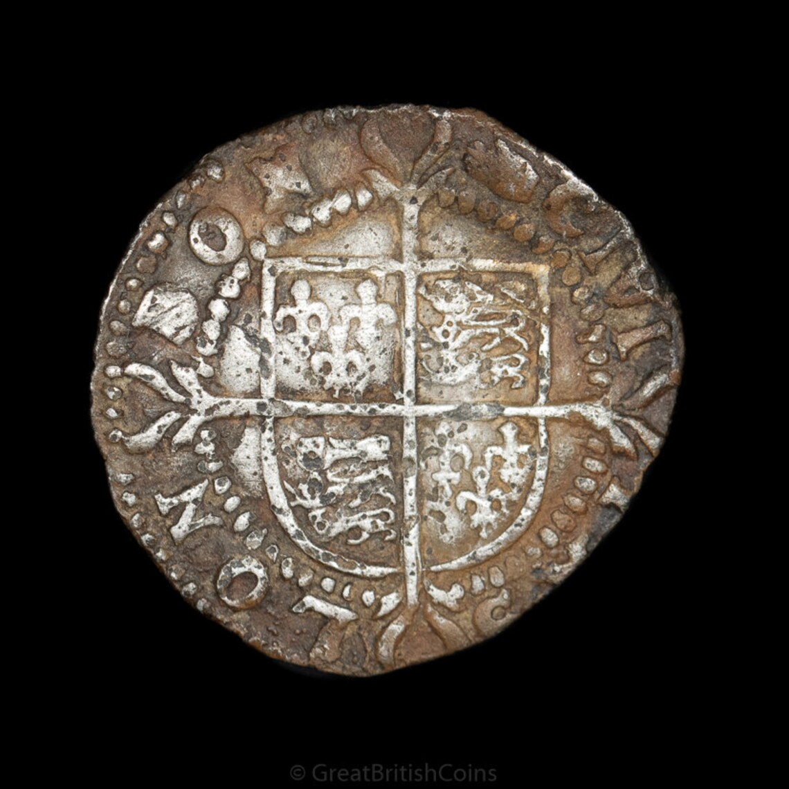 Tudor Hammered Coin, Elizabeth I Half Groat 1590 - 1592, Old British ...
