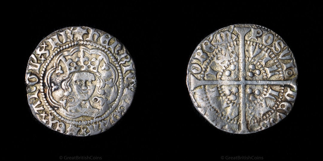 Henry VI Medieval Half Groat Hammered Silver Coin 1422 1430, War of the ...