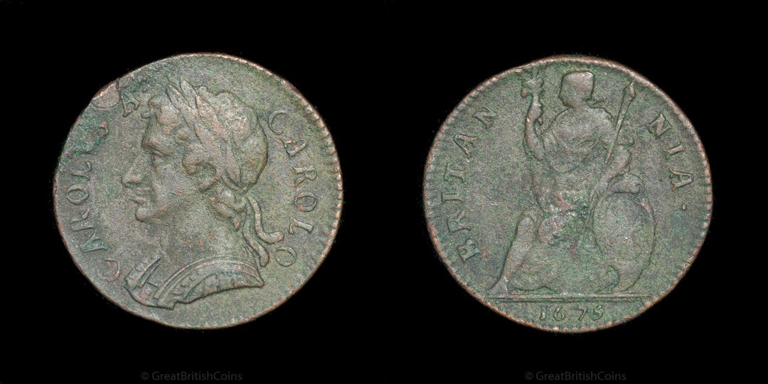 1675 Charles II Copper Farthing Coin - Etsy