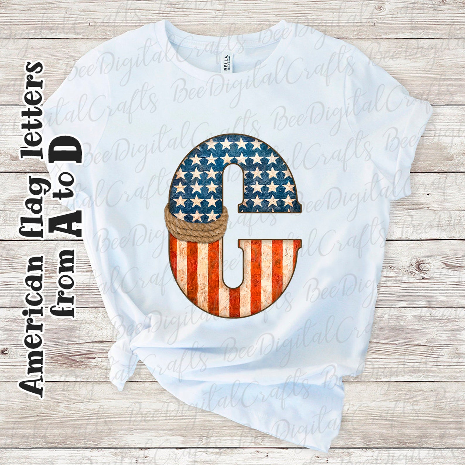 American Flag Letters PNG Download Patriotic Alphabet From A - Etsy