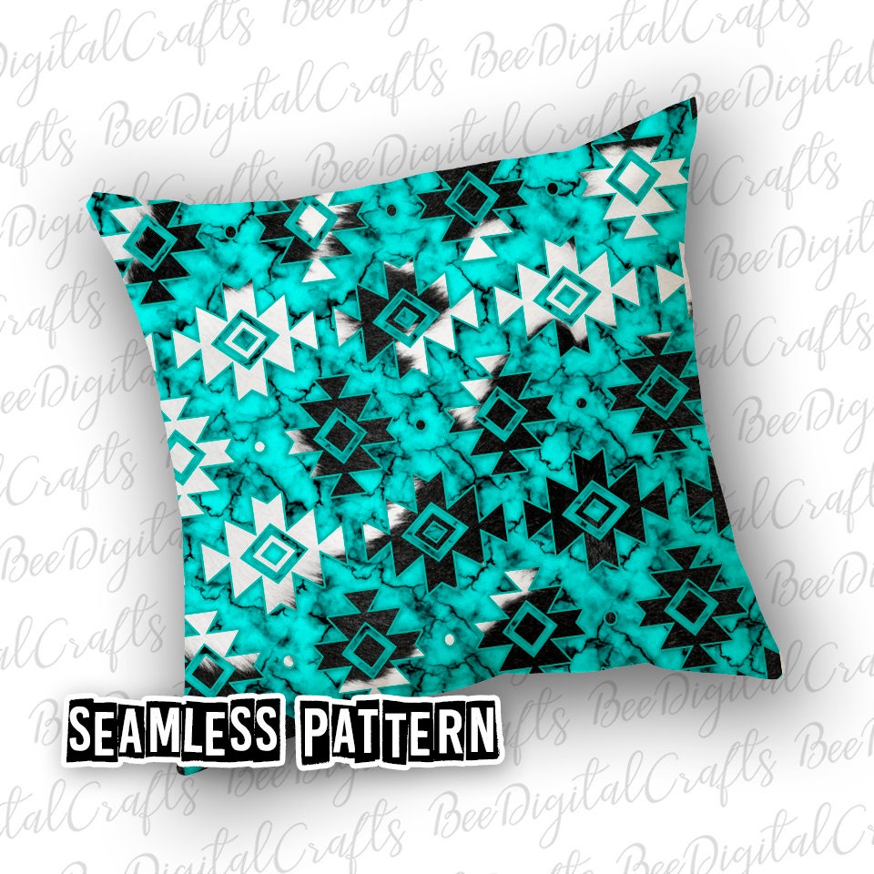 SEAMLESS Pattern Aztec Cowhide Digital Fabric Design Western | Etsy