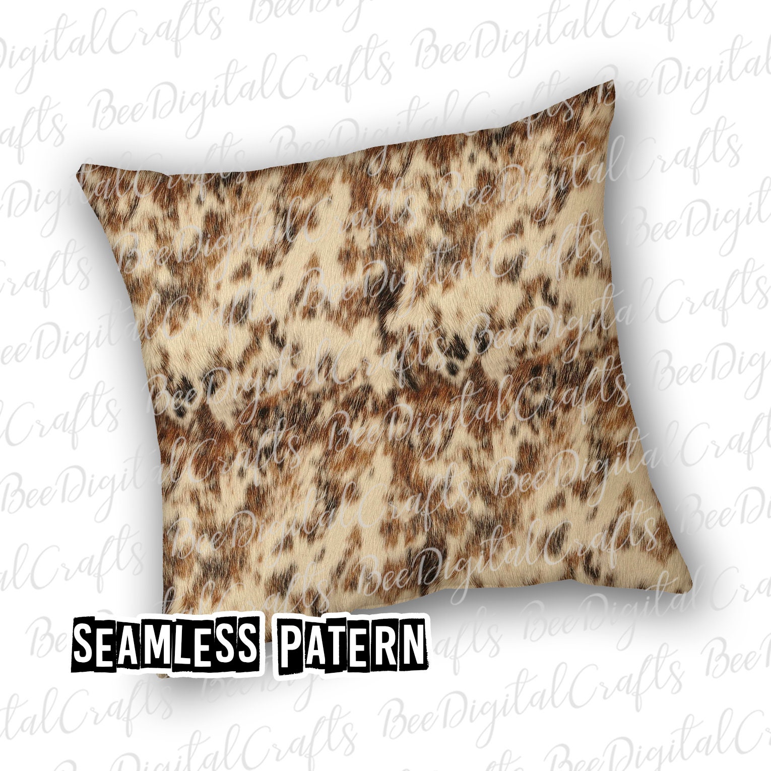 SEAMLESS Pattern Cowhide Western Digital Fabric Design Cow | Etsy